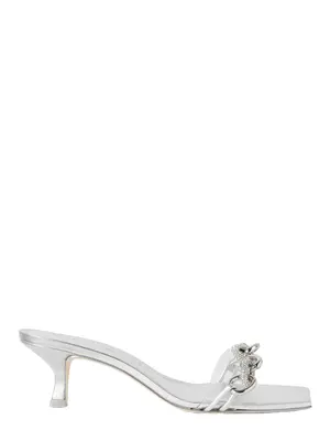 Cult Gaia Lynn Embellished Mules - Silver