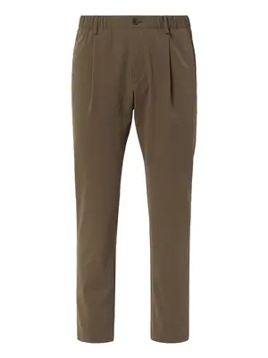 Herno Seersucker Straight Trousers - Green
