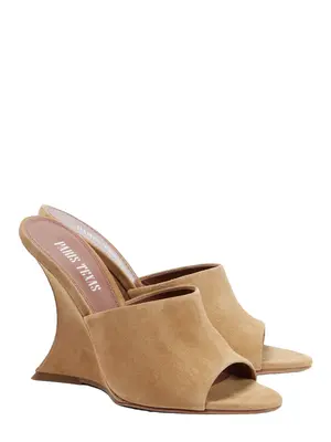 Paris Texas Nina 105 Suede Mules - Brown