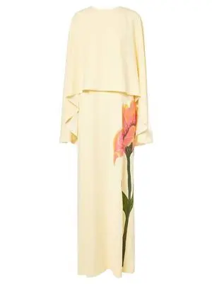Costarellos Meena Floral Crêpe Gown - Yellow