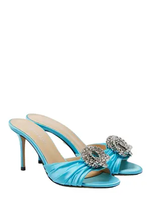 Mach & Mach Galaxy Embellished Mules - Blue
