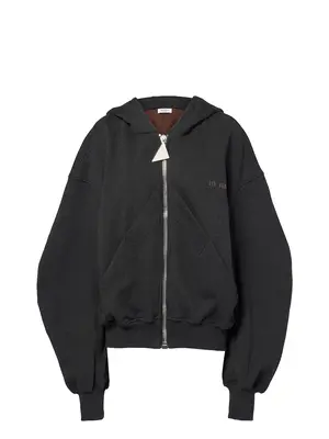 Attico Cotton Fleece Hoodie - Black