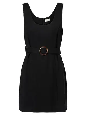 Rixo Cyra Bouclé Mini Dress - Black