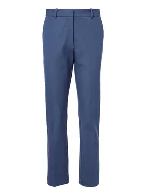 JOSEPH Coleman Cropped Gabardine Slim Pants Blue