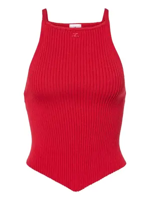 COURREGES Courrèges Signature Pointy Top - Red