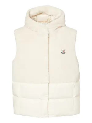 Moncler Floy Teddy Down Vest - Neutrals