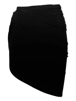Jacquemus The Drapeado Jersey Miniskirt - Black