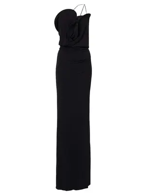 Christopher Esber Asymmetric Jersey Midi Dress - Black