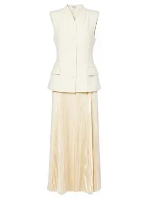 Simkhai Georgina Pleated Maxi Dress - White