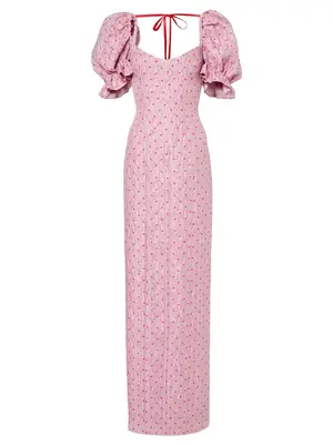 MARKARIAN Raffaella Balloon-sleeve Maxi Dress - Pink