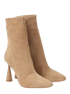 AQUAZZURA Amore 95 Ankle Boots - Brown