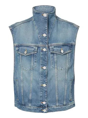 Alaïa Denim Vest - Blue