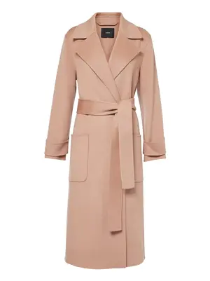 JOSEPH Arline Wool And Cashmere Wrap Coat - Beige