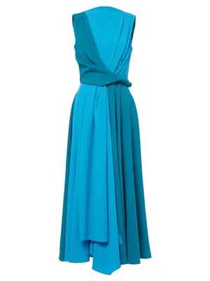 ROKSANDA Parsa Crêpe Midi Dress - Blue