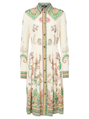 Etro Paisley Print Midi Shirtdress - Multicoloured
