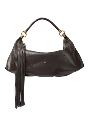 Chloé Foulard Leather Shoulder Bag - Brown