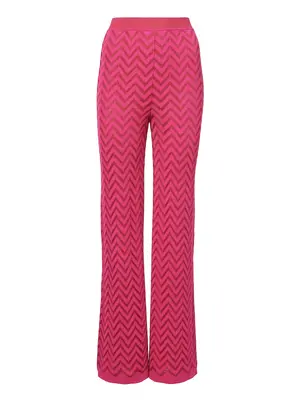 Missoni Cotton-blend Wide-leg Pants - Pink