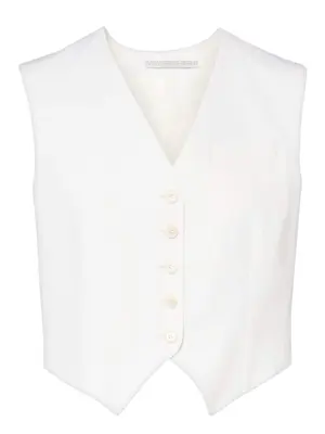 Stella McCartney Cropped Wool Vest - White
