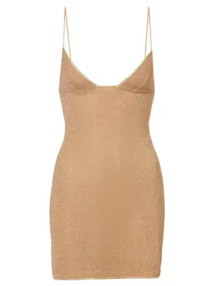 Oseree Lumière Mini Dress - Gold