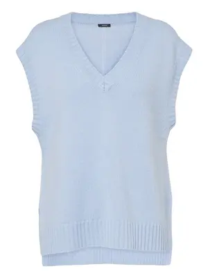 JOSEPH Sleeveless Cashmere Vest - Blue