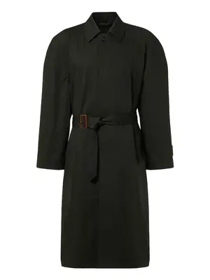 Balenciaga Belted Cotton Car Coat - Black