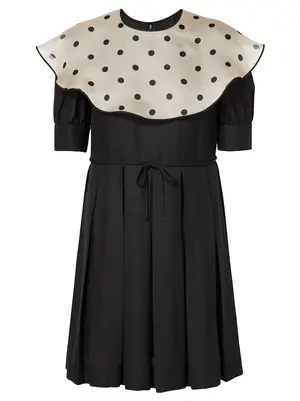 Valentino Garavani Polka Dot Silk Minidress - Black