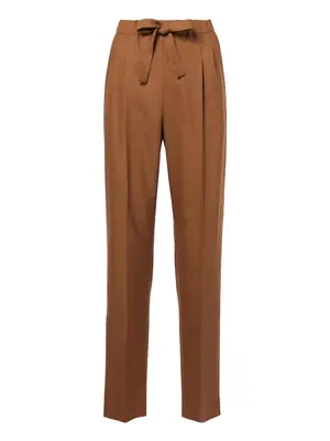 Max Mara Edera Wool-blend Pants - Brown