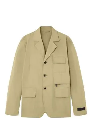 Versace Single-breasted Gabardine Blazer - Neutrals
