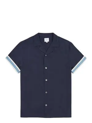 CHE Valbonne Stripe-trimmed Shirt - Navy