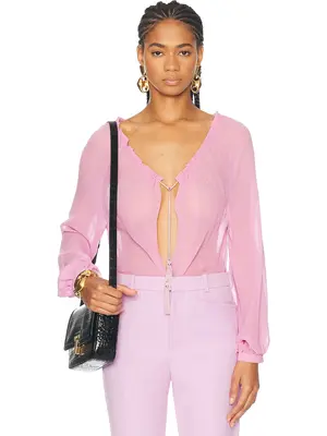 TOM FORD Long Sleeve Blouse - Vivid Pink