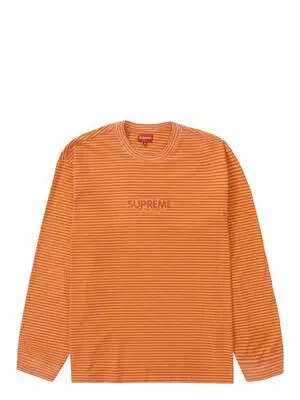 Supreme Micro Stripe Long Sleeve Top - Orange