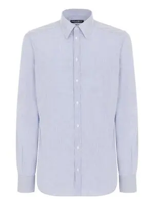 Dolce & Gabbana Striped Cotton Martini-fit Shirt - Multicolor