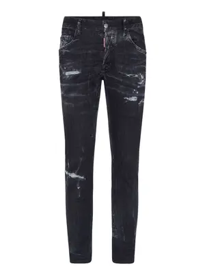 Dsquared2 Distressed Slim Jeans - Black