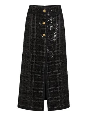 GIAMBATTISTA VALLI Giambattista Valli Sequinned Tartan Maxi Skirt