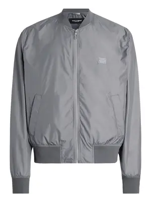 Dolce & Gabbana Logo-plaque Bomber Jacket - Grey