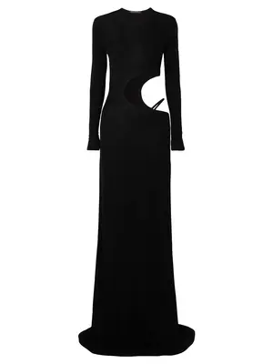 Zeynep Arçay Cutout Jersey Maxi Dress - Black