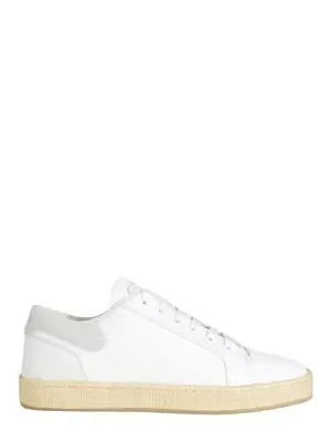 GIUSEPPE ZANOTTI Gz City Raffia-trimmed Sneakers - White