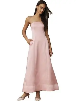 MARE MARE Piper Strapless Fit & Flare Maxi Dress - Blush Pink