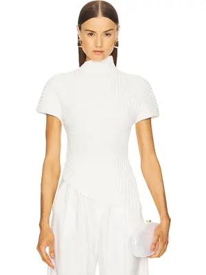 Cult Gaia Annemie Knit Top - Off White