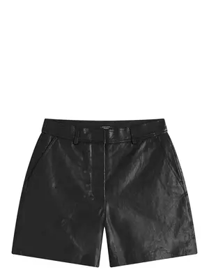 WEEKEND BY MAX MARA Virgola Leather Shorts By - Black
