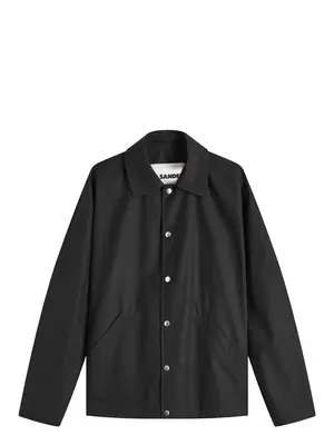 JIL SANDER Logo Cotton Coach Jacket - Black