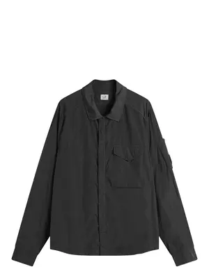 C.P. COMPANY Chrome-r Full Zip Overshirt - Black