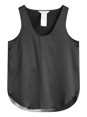 Max Mara Filly Silk Vest Top - Black