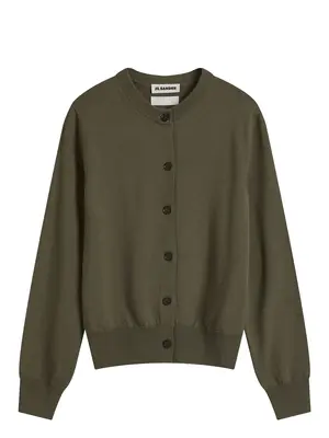 JIL SANDER Knitted Cardigan - Thyme Green