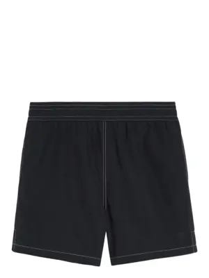 Ami De Coeur Contrast-stitching Swim Shorts - Black