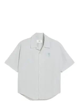 Ami Camp-collar Short-sleeve Shirt - White