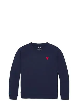 PRIMARY Embroidered Cotton French Terry Sweatshirt Navy