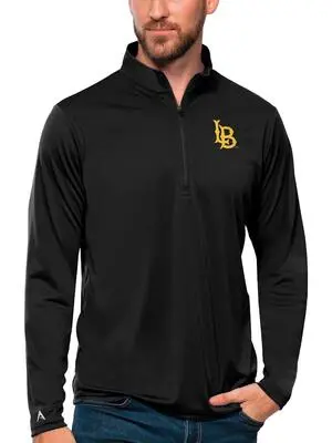 ANTIGUA Cal State Long Beach The Beach Tribute Quarter-Zip Top Black
