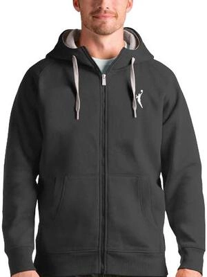 ANTIGUA Full-zip Fleece Hoodie - Charcoal
