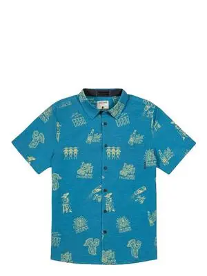 BAJA LLAMA Bad Decisionsvagabond Button Up - Blue